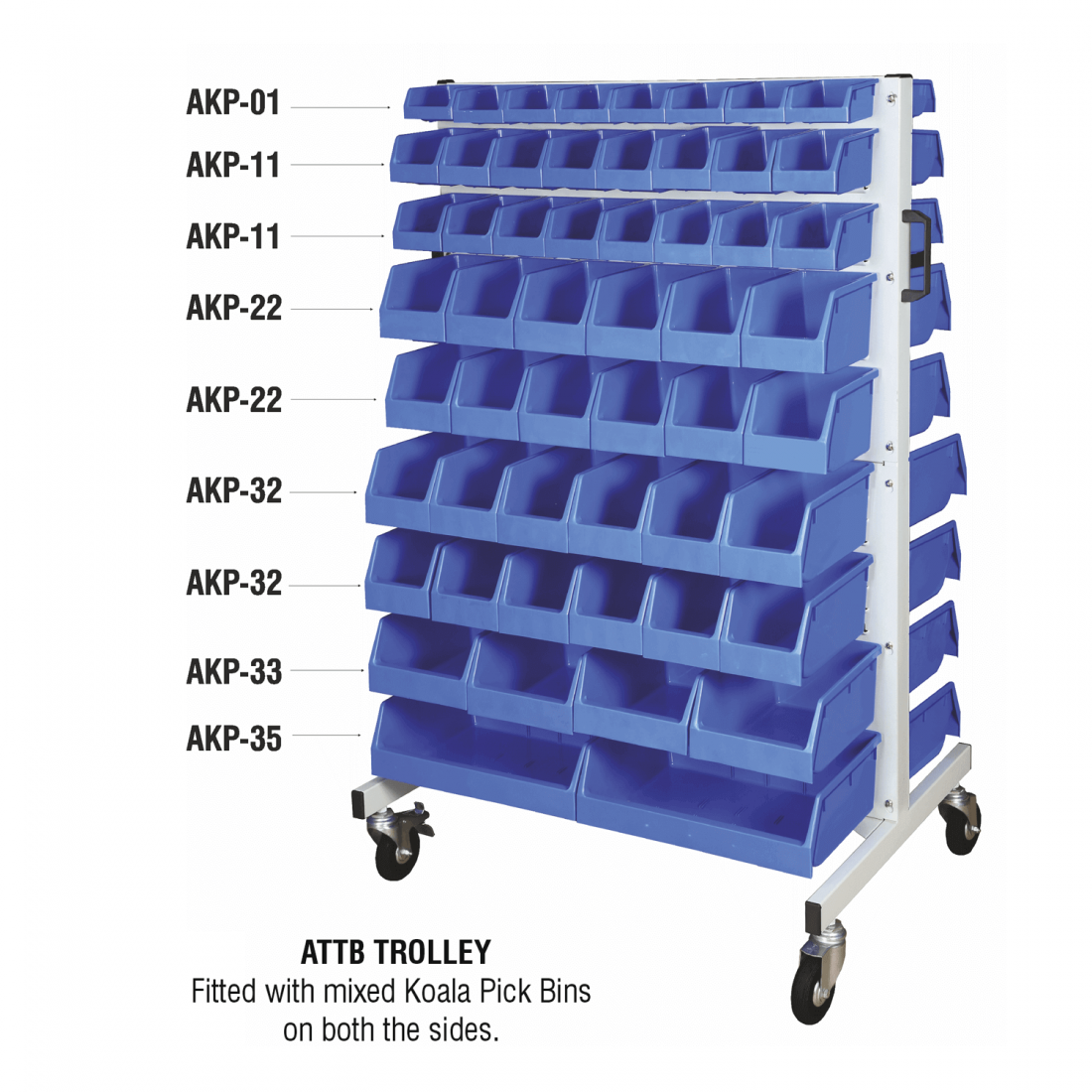 Alkon FPO Alkon Tuff Trolley : ATTB with Koala Pick Bins