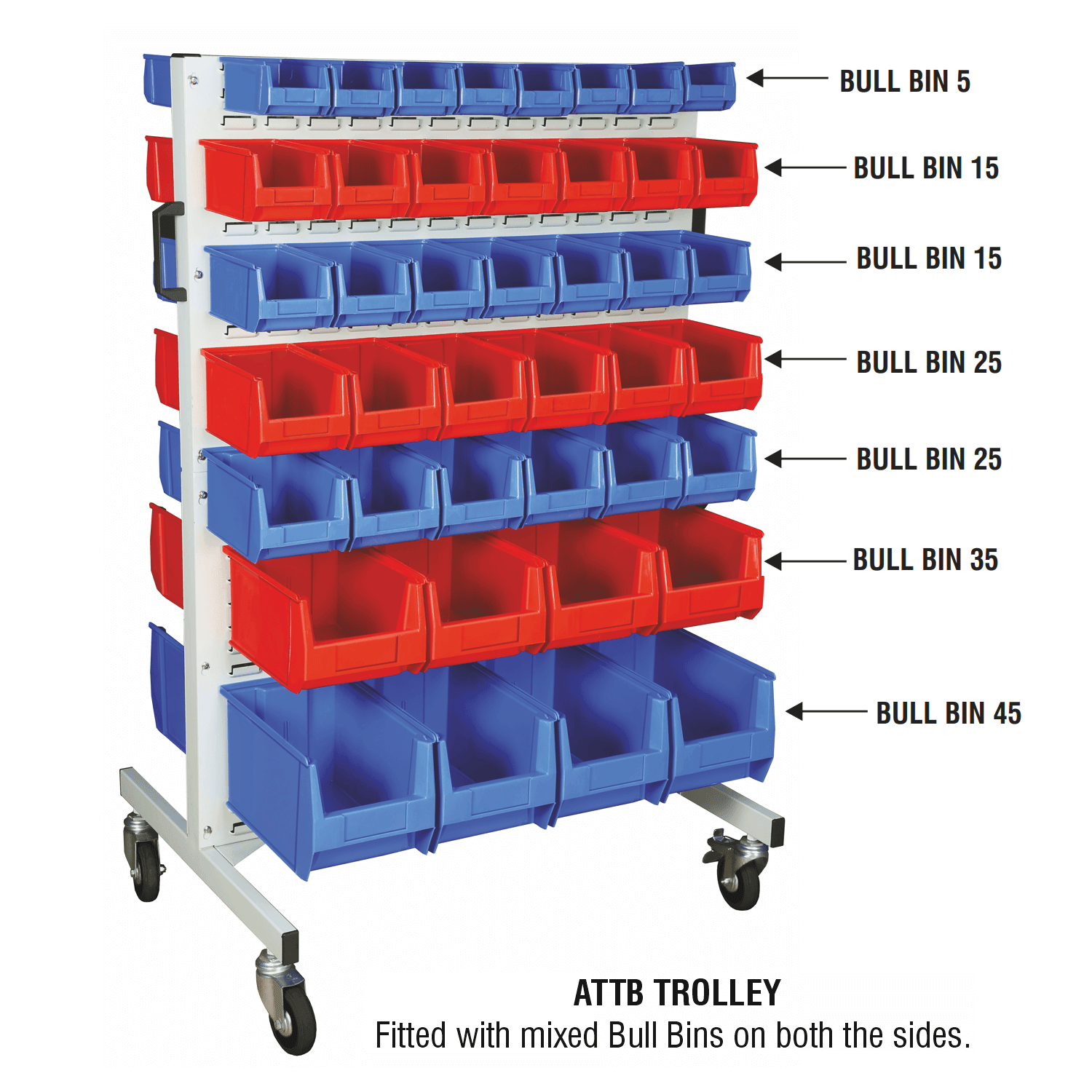 Alkon FPO Alkon Tuff Trolley : ATTB with Bull Bins