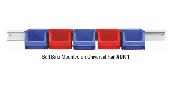 Alkon FPO Universal Rail : AUR-1 with Bull Bins