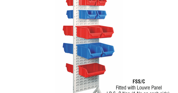Alkon FPO Hippo Bins on Louvre Panel Stand : FSS/LP6