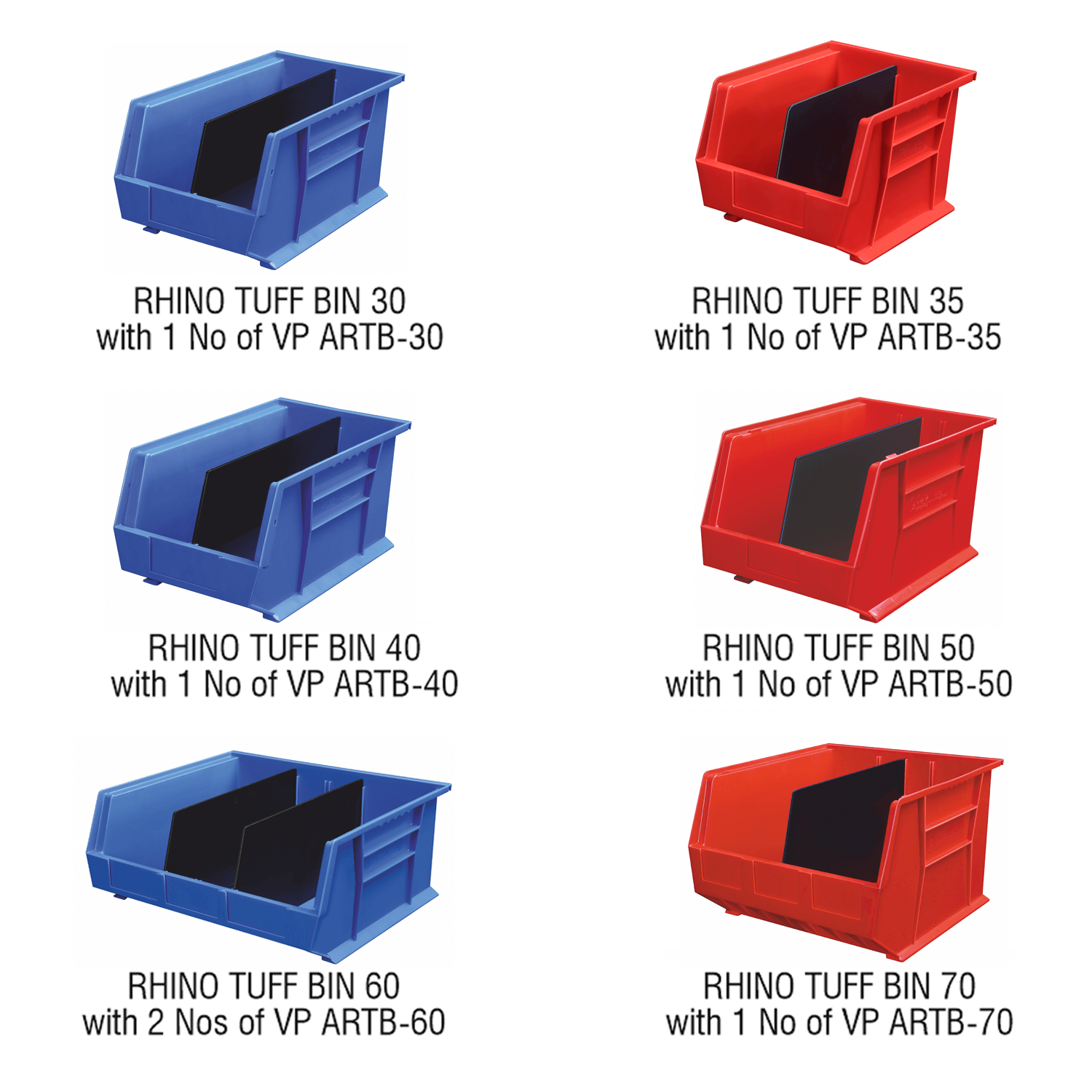Alkon FPO Rhino Tuff Bin Partitions