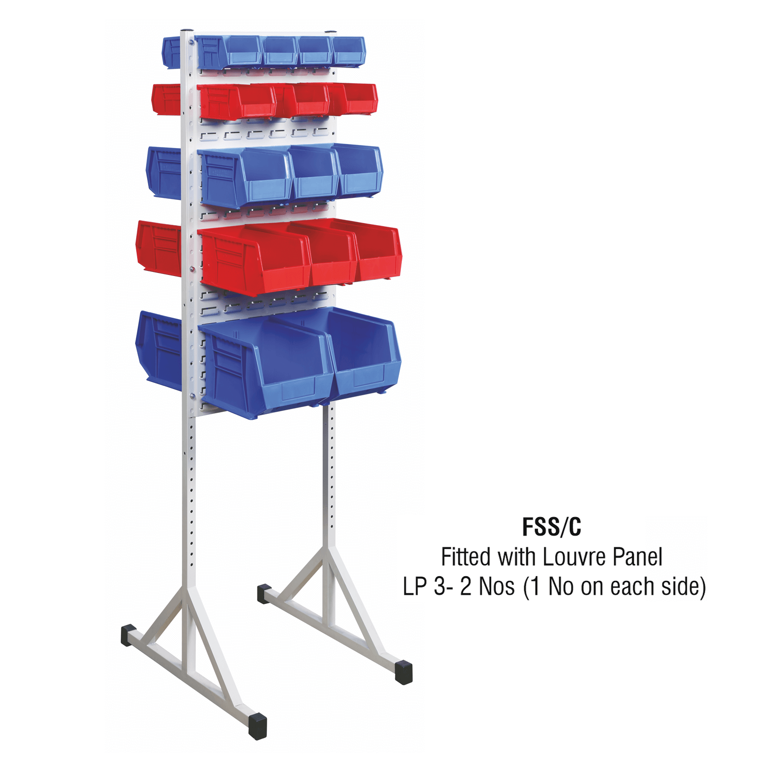Alkon FPO Rhino Tuff Bins Louvre Panel Stand : FSS/C