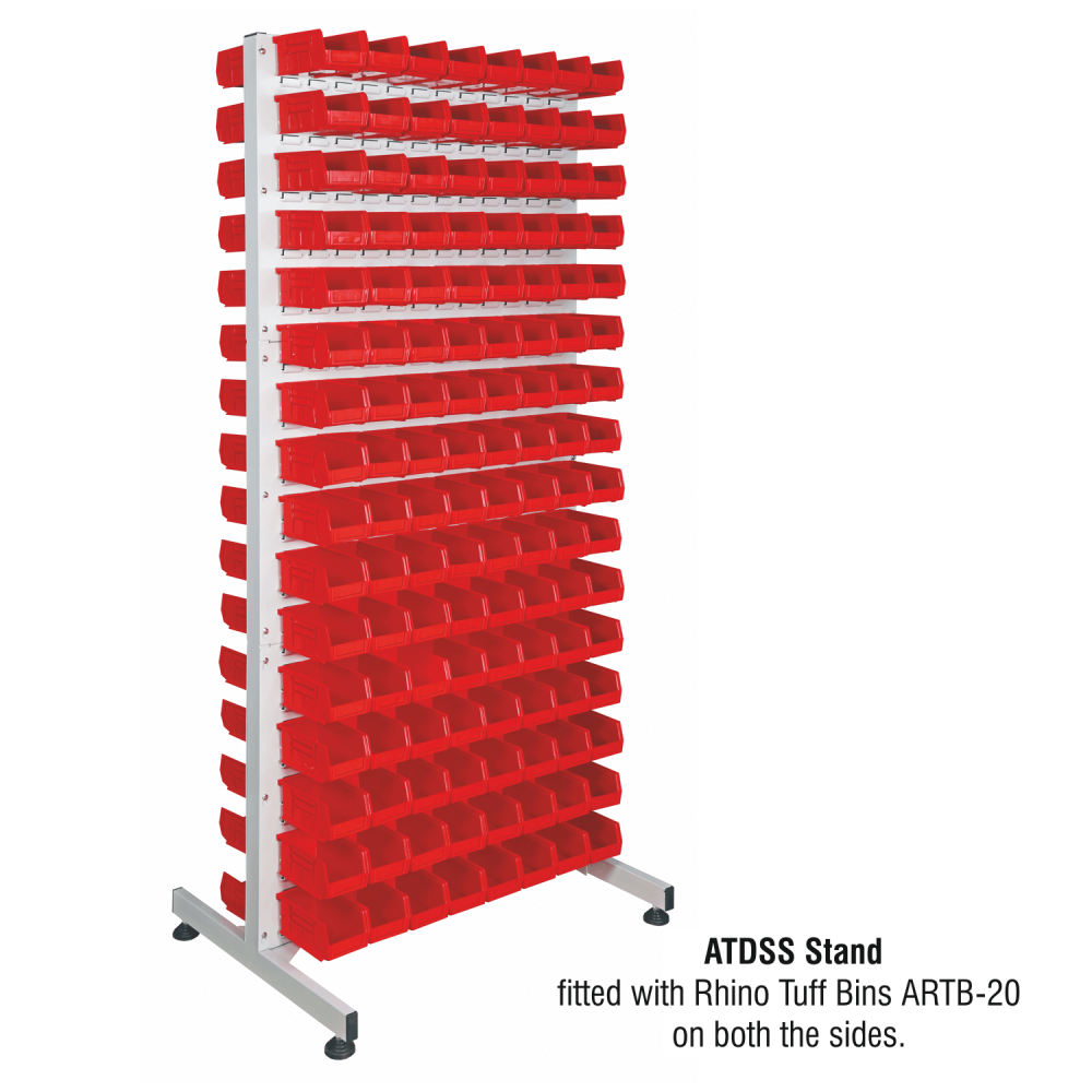 Alkon FPO Alkon Tuff Double Sided Stand : ATDSS with Rhino Tuff Bins